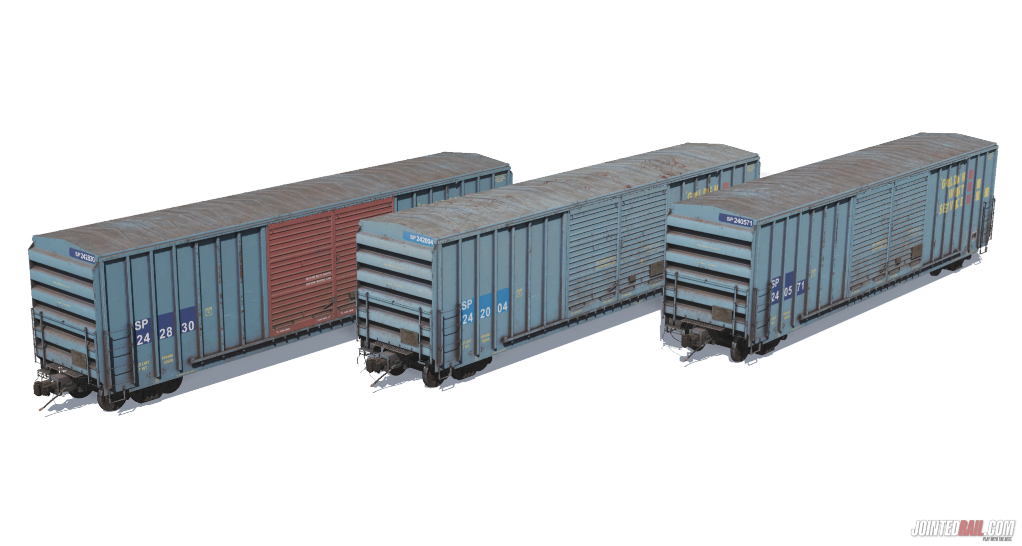 GMRC/RBOX/BKTY 50′ FMC Boxcar 3 Pack – JointedRail.com