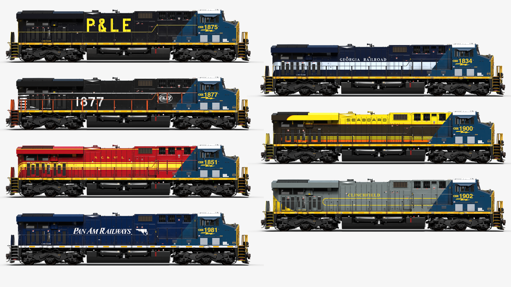 GE ES44AH – CSX Heritage #1877 Chicago & Eastern Illinois – JointedRail.com