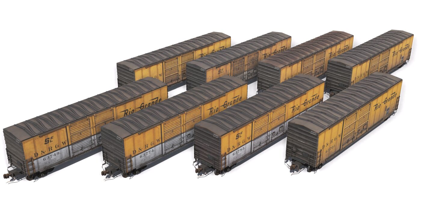 ACF DOUBLE-DOOR BOXCARS (2-PACK – DRGW AND C&O) – JointedRail.com