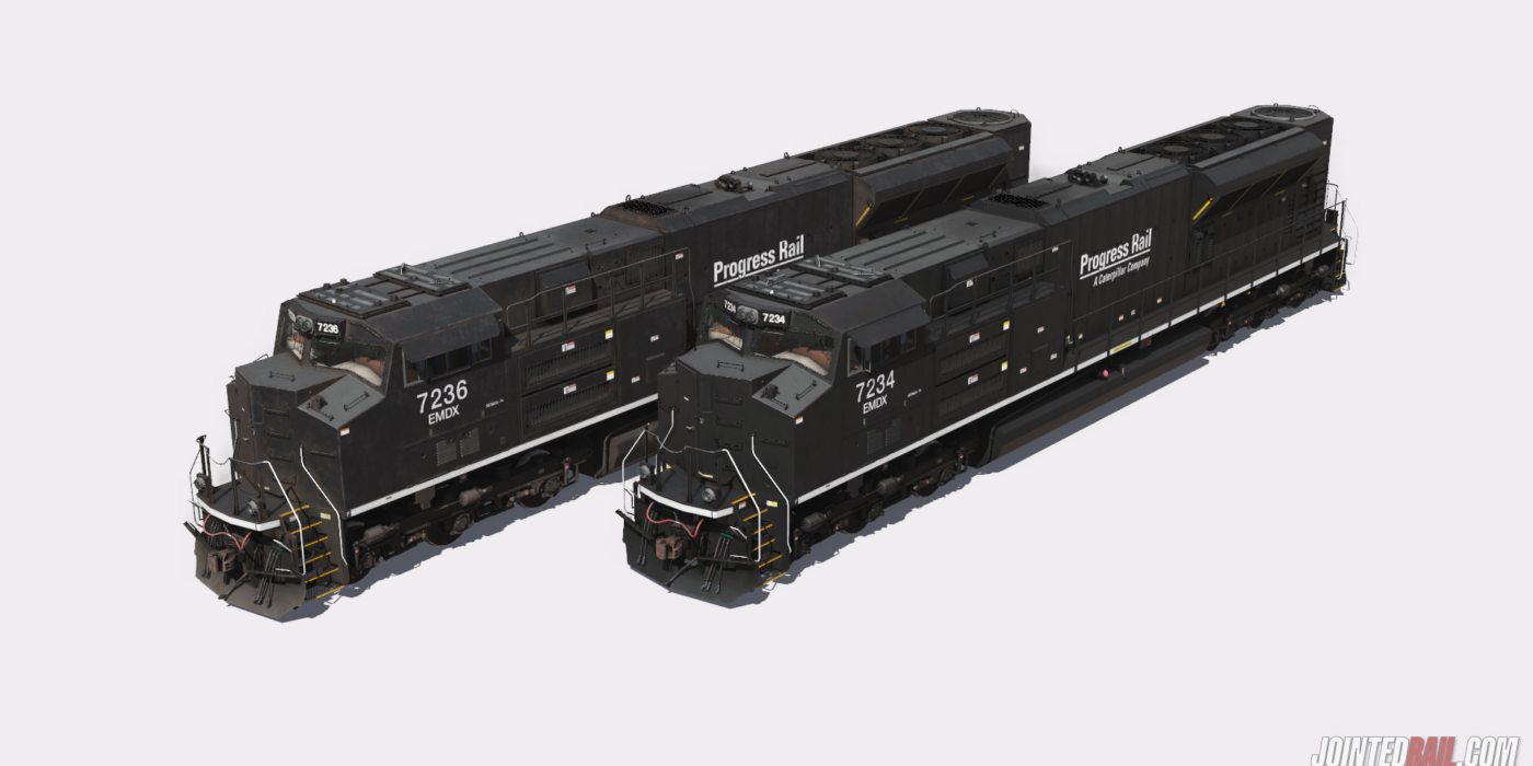 EMD SD70ACe-T4 – EMDX Black – JointedRail.com